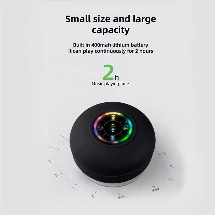 Portable Wireless Speaker - LED IPX4 Waterproof Sound Box