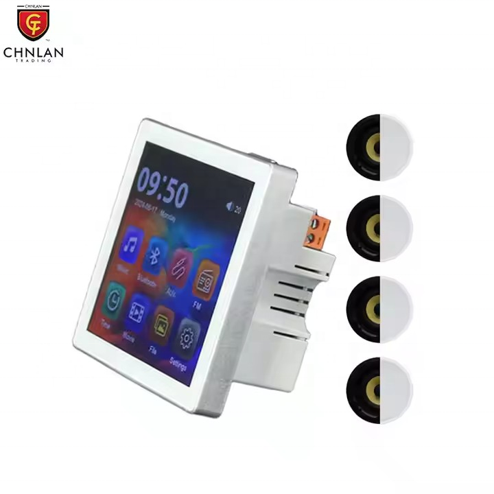 Smart Home Amplifier - 4x25w Touch Screen Bluetooth Wall Music