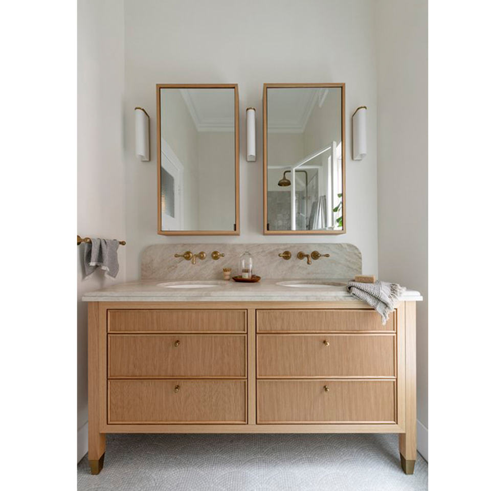 Artisan High End Inset Bathroom Vanity Fluted Door Bathroom Cabinets ...