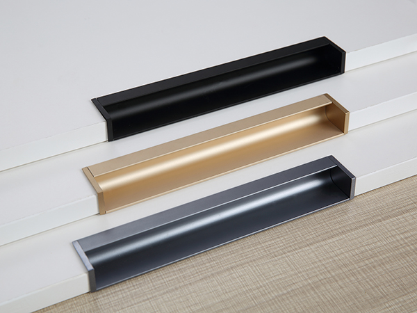 Aluminum L Shaped Recessed Handle Drawer Wardrobe Cabinet for Kitchen ...