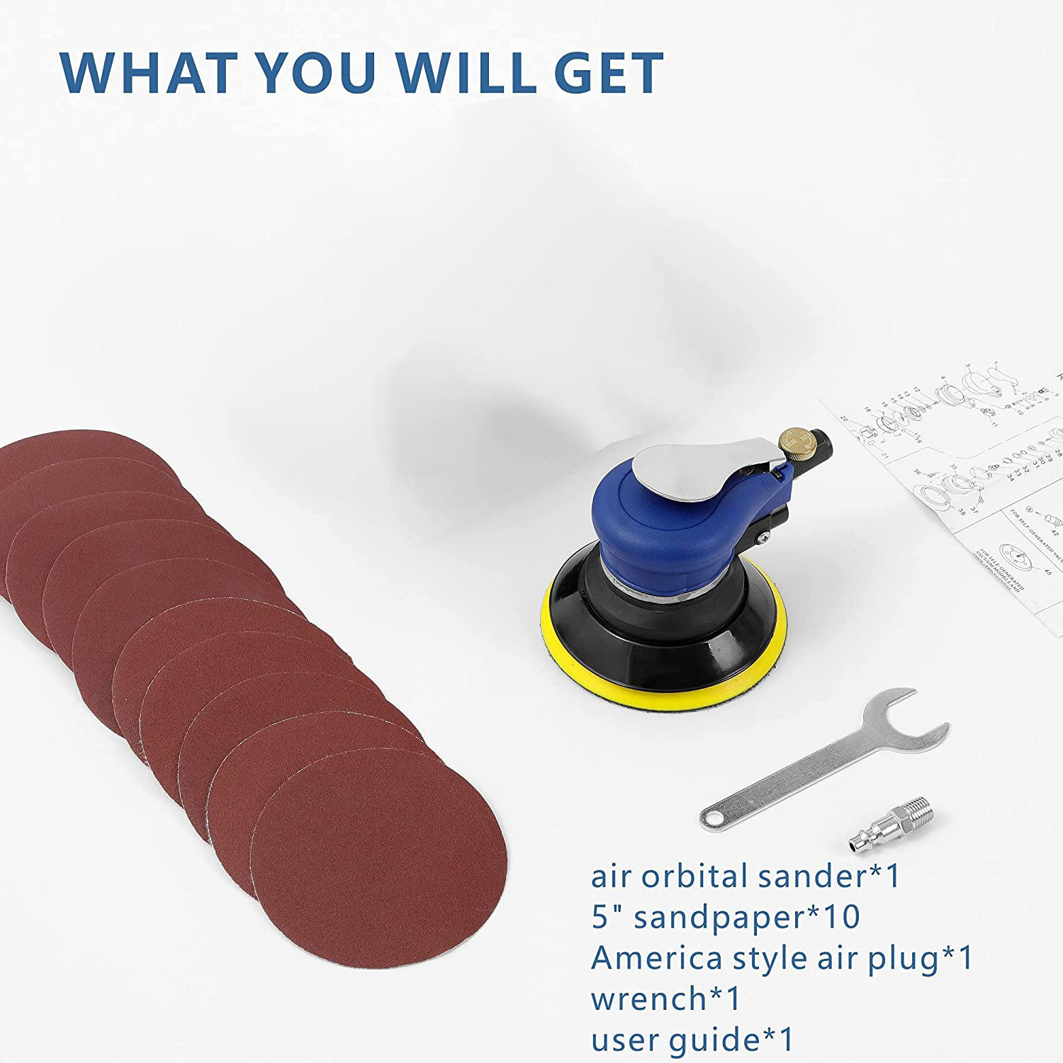 Pneumatic Orbital Polisher and Sander Pneumatic Pneumatic Tools for ...