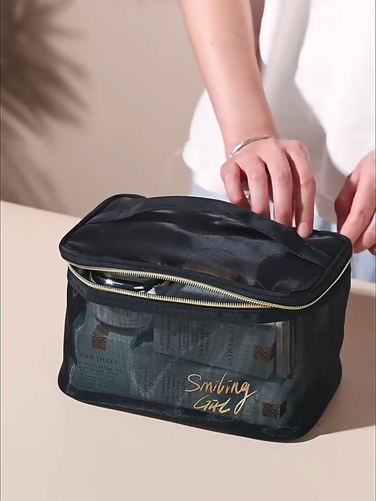 High Quality Custom Nylon Mesh Cosmetic Bag - Travel Pouch