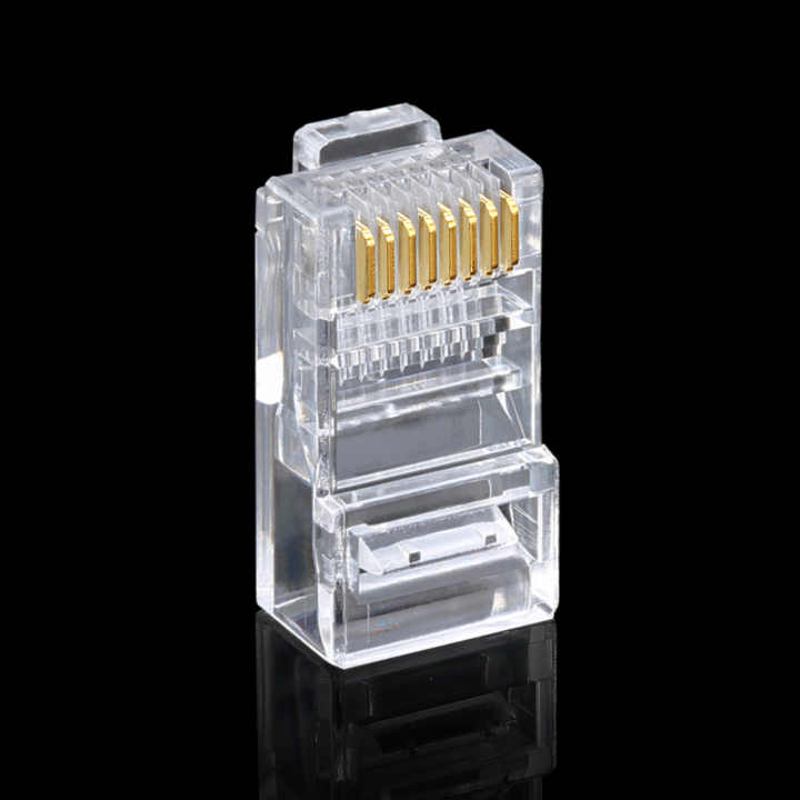 Cat5e Cat6 Cat6a Connectors RJ45 Transparent Modular Plugs Ethernet ...