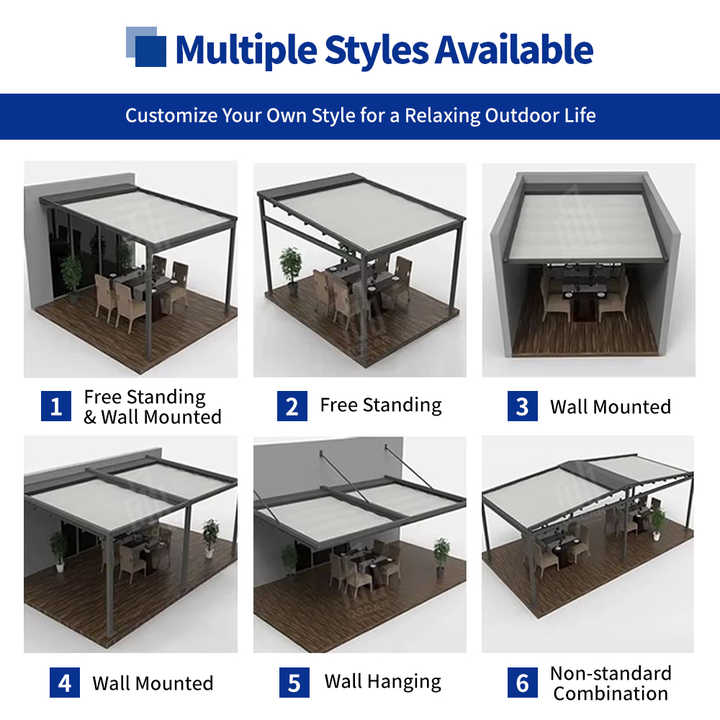 Structure Pvc Fabric Outdoor Adjustable Expandable Retractable Roof ...