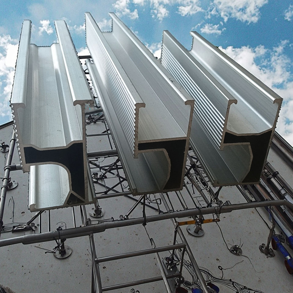 YZ Anodizing Aluminum Solar Pv Roof Mount Rails Solar Mounting System ...