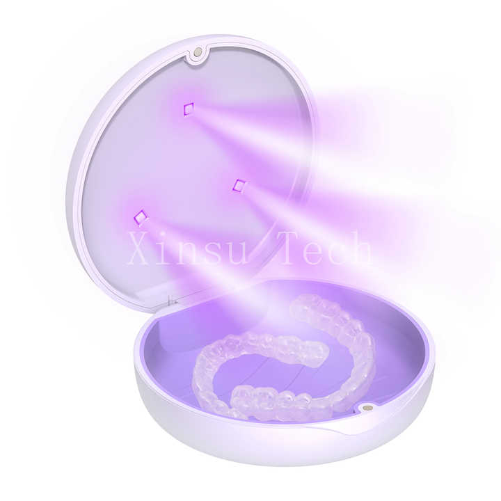 Orthodontic Retainer Case with UVC Brace Sterilizer Box