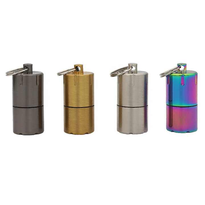 Mini Compact Kerosene Capsule Gasoline Lighter Key Chain Grinding ...