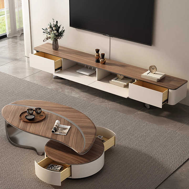 Leaf Shape Coffee Table - Modern Luxury for Living Room