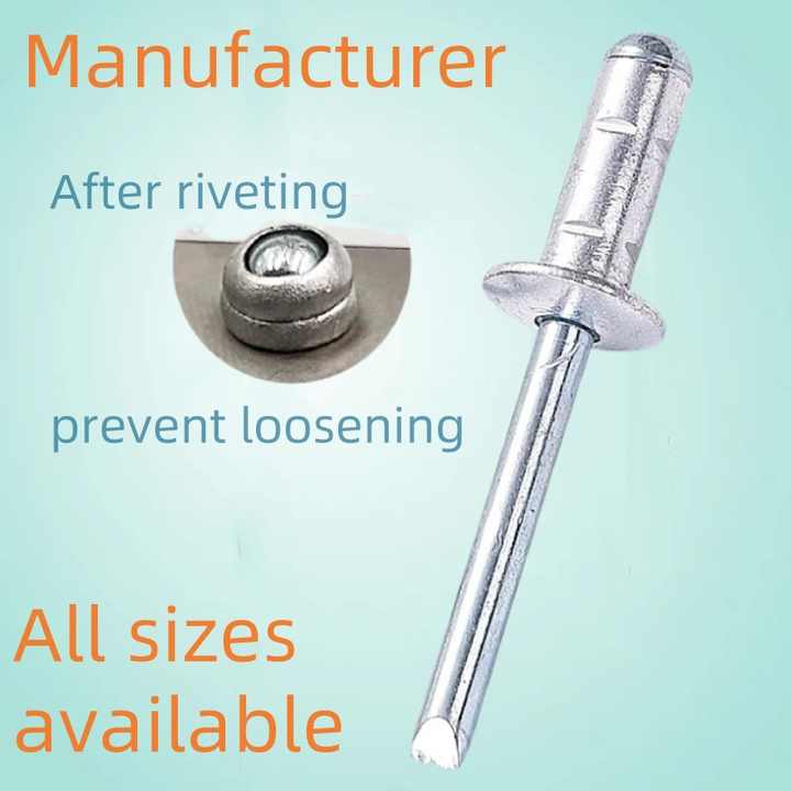 Round Head Semi Tubular Multi Grip Aluminium Rivets for Automotive