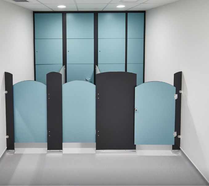 Brikley HPL Toilet Partitions HPL Panel Waterproof Compact Laminate ...