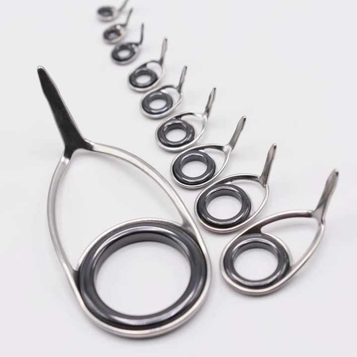 304 Stainless Steel Fishing Rod Guide Ring Set For River & Lake Fishing ...