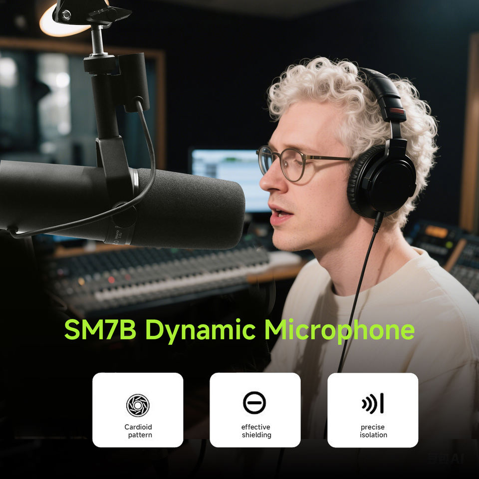 SM7B Podcast Microphone - Broadcast-Quality Vocal Recording