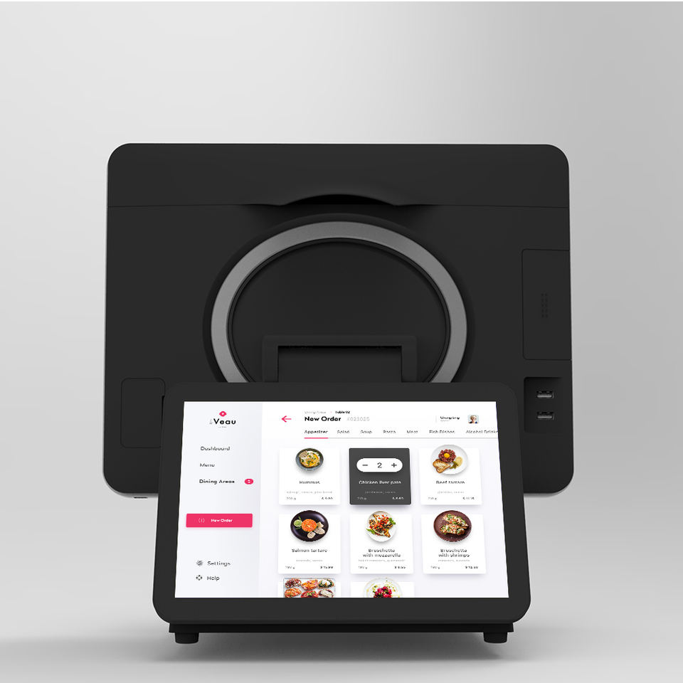 15 Inch Touch Screen 10.1 Inch Windows 10 Cashier Terminal POS System ...