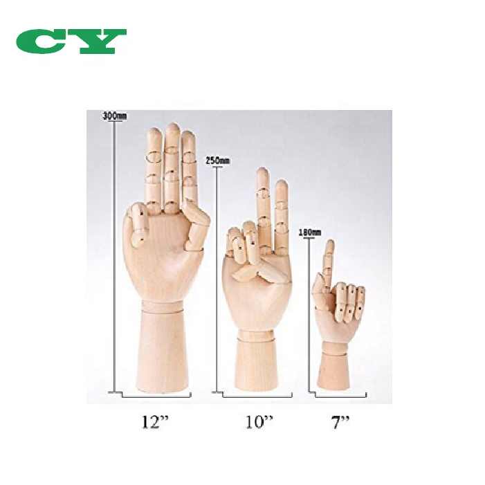 Wooden Sectioned Opposable Articulated Hand Figure Manikin