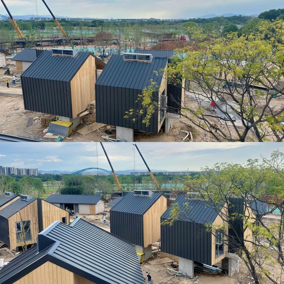 Apple Cabin Container House Prefabricated Luxury Turnkey Camp Gust Room ...