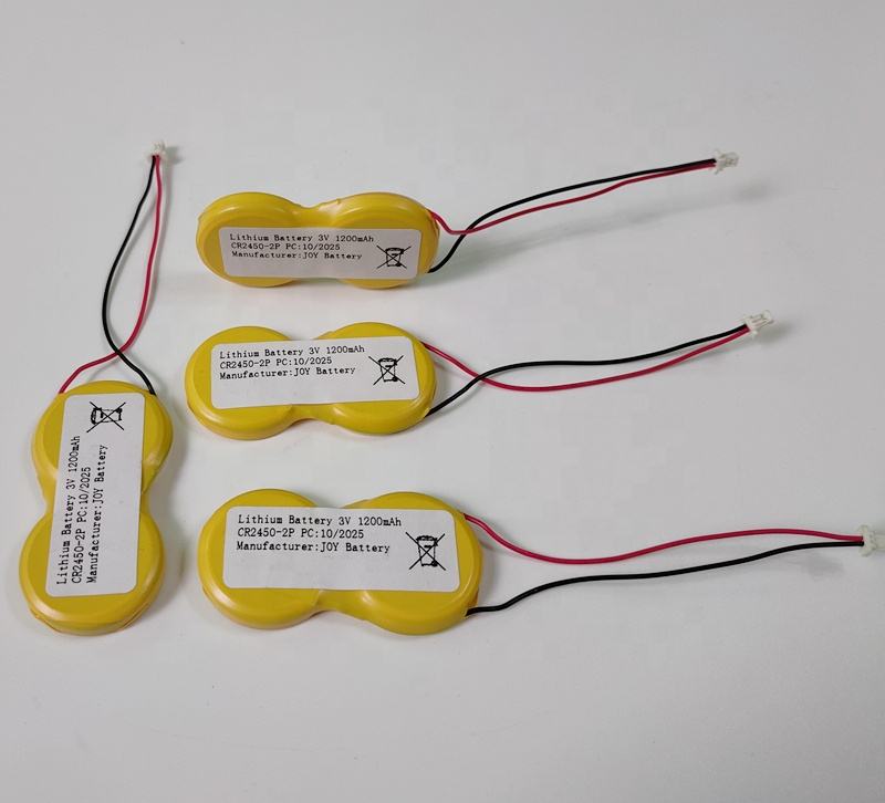 3V 1200mAh CR2450-2P CR2450-3P Button Coin Cell Lithium Battery Pack ...