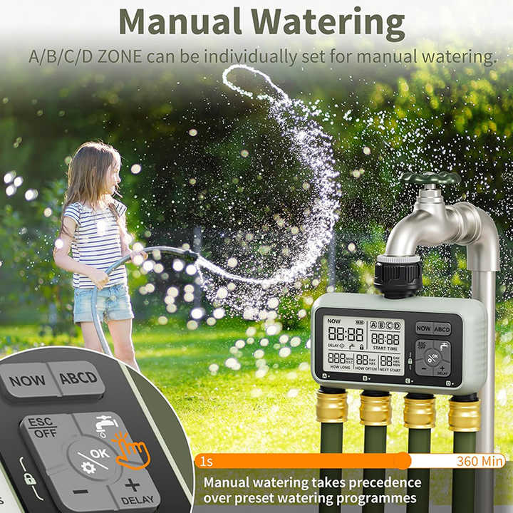 New Design Garden Electronic Automatic Four Zone Water Timer