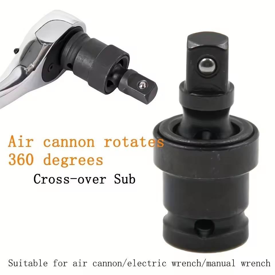 1/2 Inch Drive Universal Joint Socket Adapter, 360° Swivel Steel Ball ...