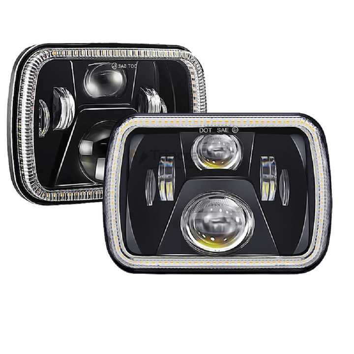 5x7" Auto square Led Headlights 5x7 Inch Led Truck 6x7" High Low Beam ...