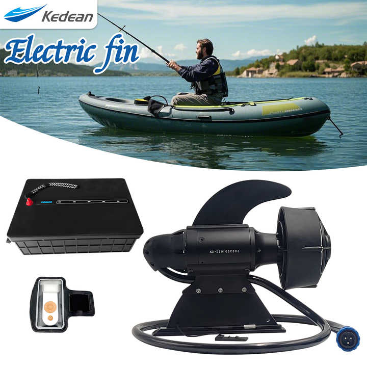 9KM/H Inflatable Fishing Kayak Underwater Thruster Waterproof Electric ...