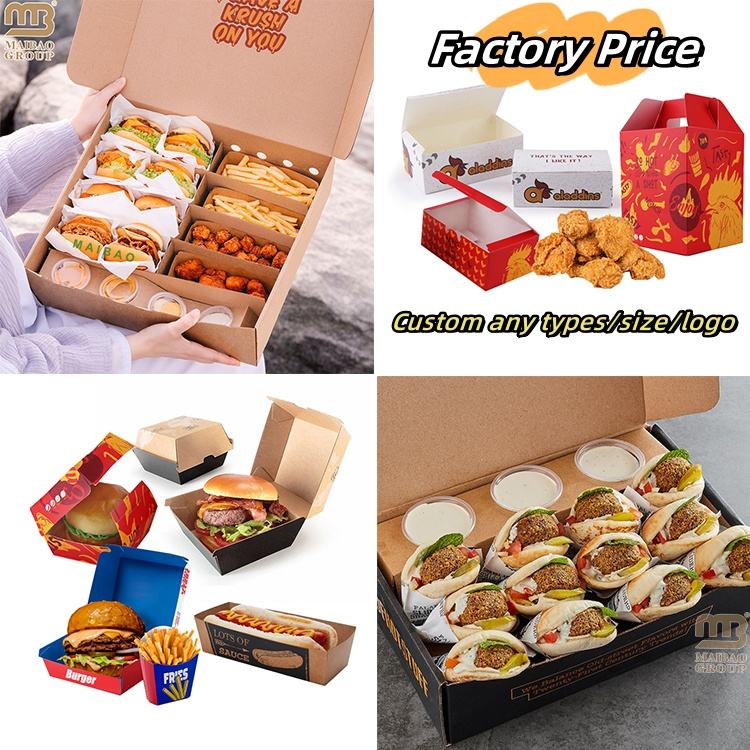 Custom logo TakeAway Food Grade Paper Hot Dog Sliding Box to Go French ...