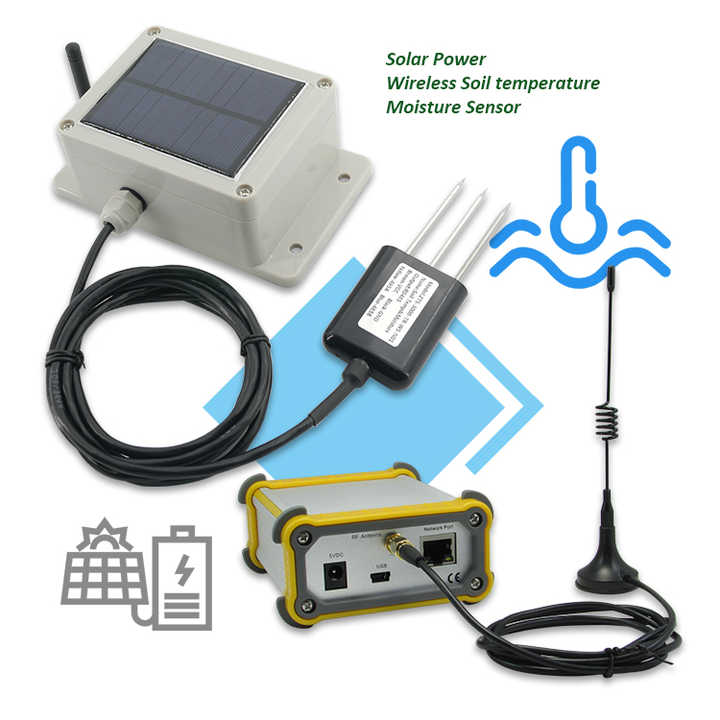 Lora Soil Moisture sensor 4-20ma Digital soil moisture Sensor Solar ...