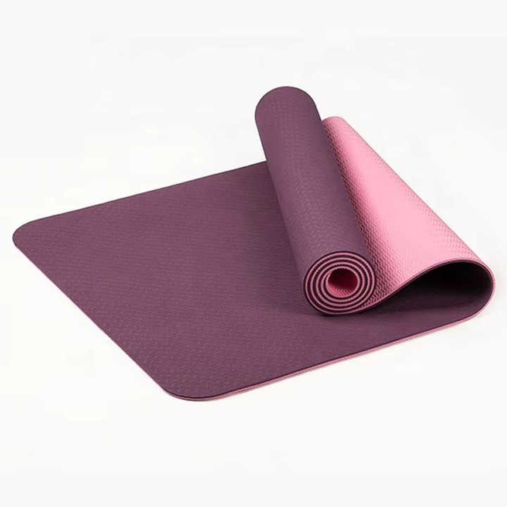 Wholesale Eco-Friendly TPE Mat 6mm Anti-Slip Travel Yoga Mat Custom Pattern PU Rubber Workout ...