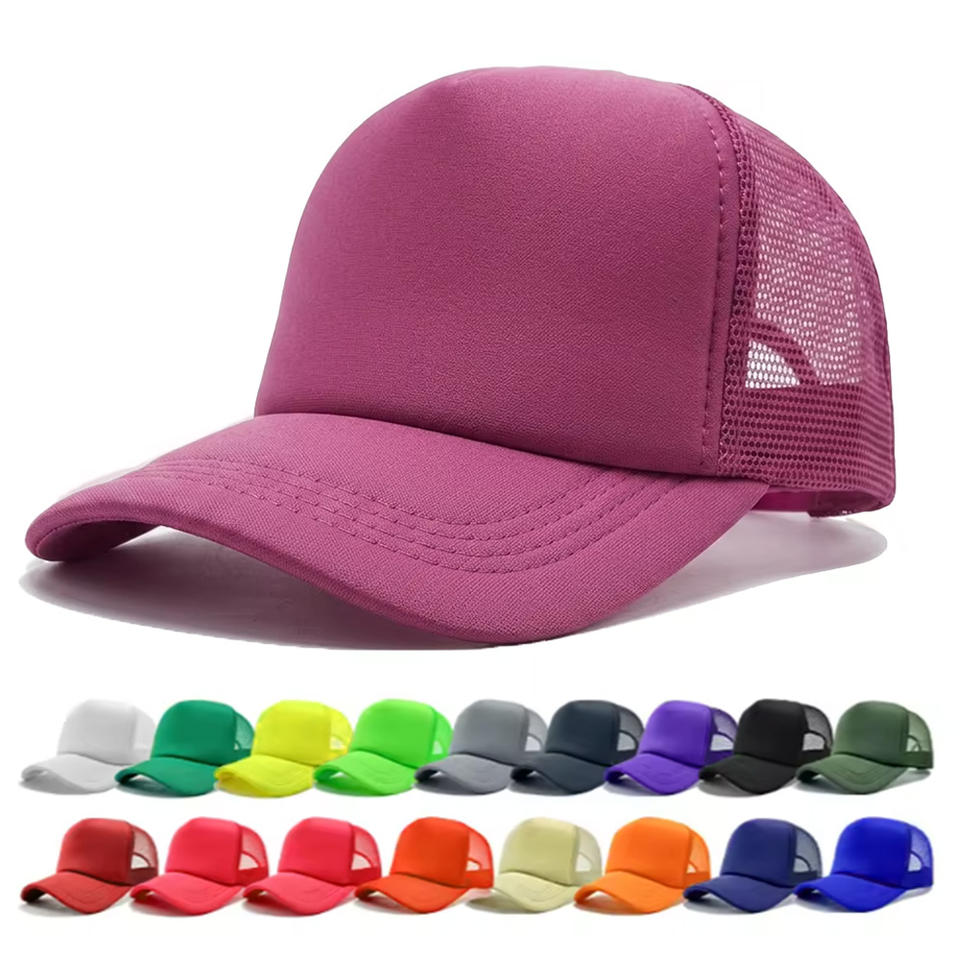 Professional Custom Printing Embroidery Logo Mesh Wholesale Plain 5 ...