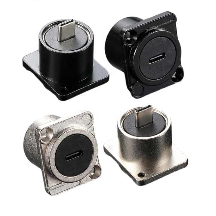 d type screw panel chassis mount usb c type c female to male connector ...
