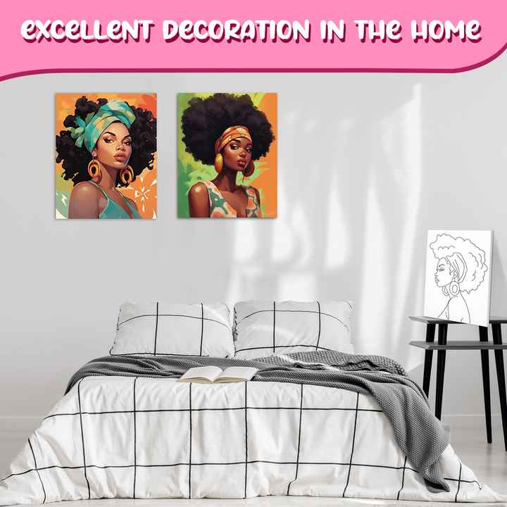 DIY Paint Mini Pre Drawn Outline Canvas Pre Drawn Stretched Canvas ...