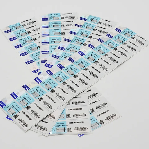 Windows 10 Pro COA Sticker Global Activation Key Set 10 Pcs