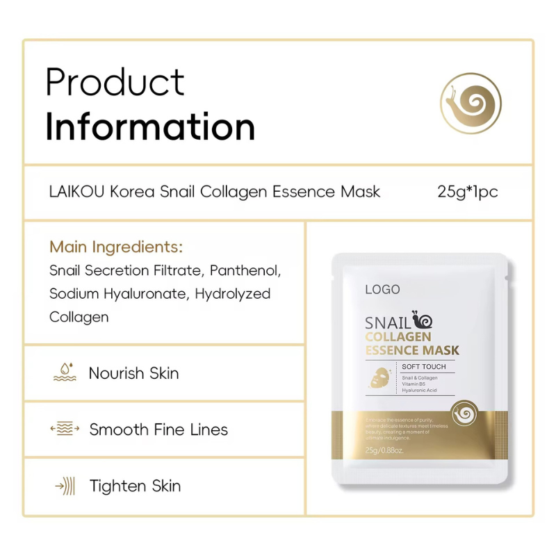 XM Private Label Snail Collagen Essence Mask Wholesale OEM ODM Natural ...