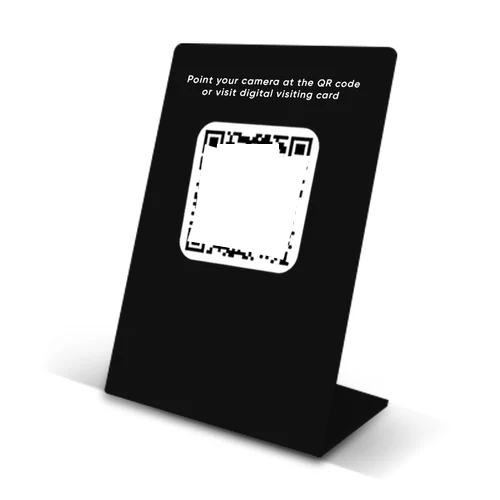 Custom QR Code Display Stand - Durable Acrylic Tabletop Design