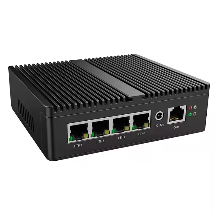 CAUXUNIPC In-tel N100/N150 Pc Mini Computer Router 4*LAN 4*I266 2.5G ...