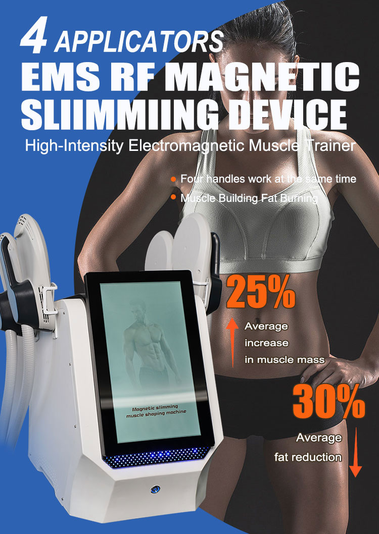 Portable EMS Body Contouring Machine Hi EMS Muscle Stimulator With 2/4 ...