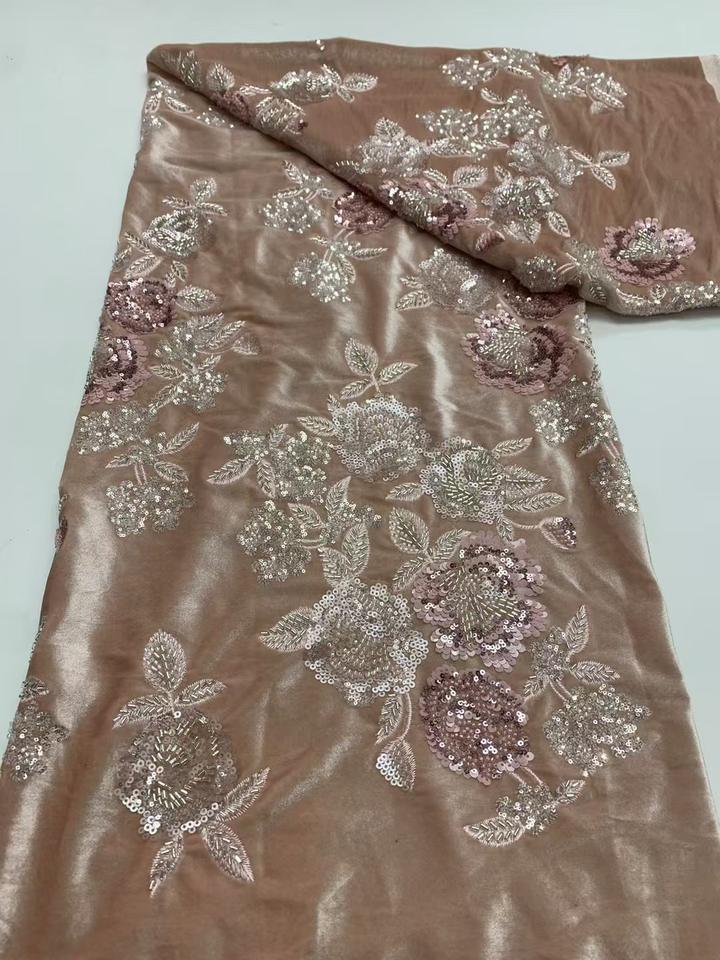 2025 Dubai Lace United Arab Emirates Luxury Lace Fabric Handmade Black ...