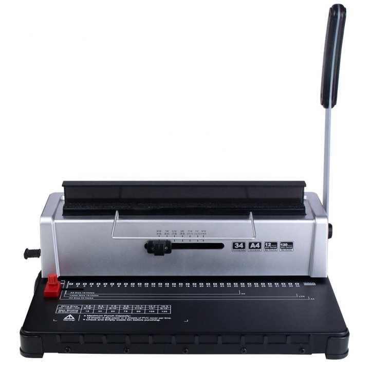 A4 Manual Comb Binding Machine Heavy Duty Metal Construction Office Use ...