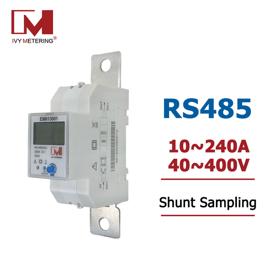 DIN Rail Mount 200A 40-400V Digital Shunt RS485 Smart DC Energy Meter ...