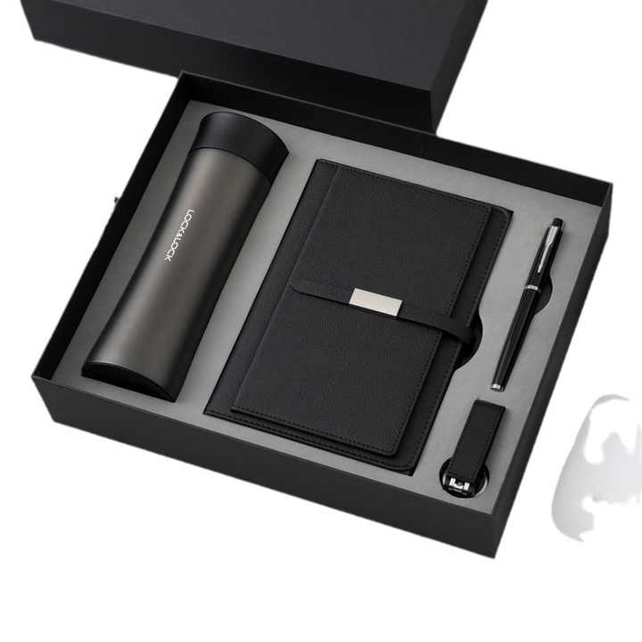 Practical Business Gift Box - Thermos Cup Notebook & USB Disk Set