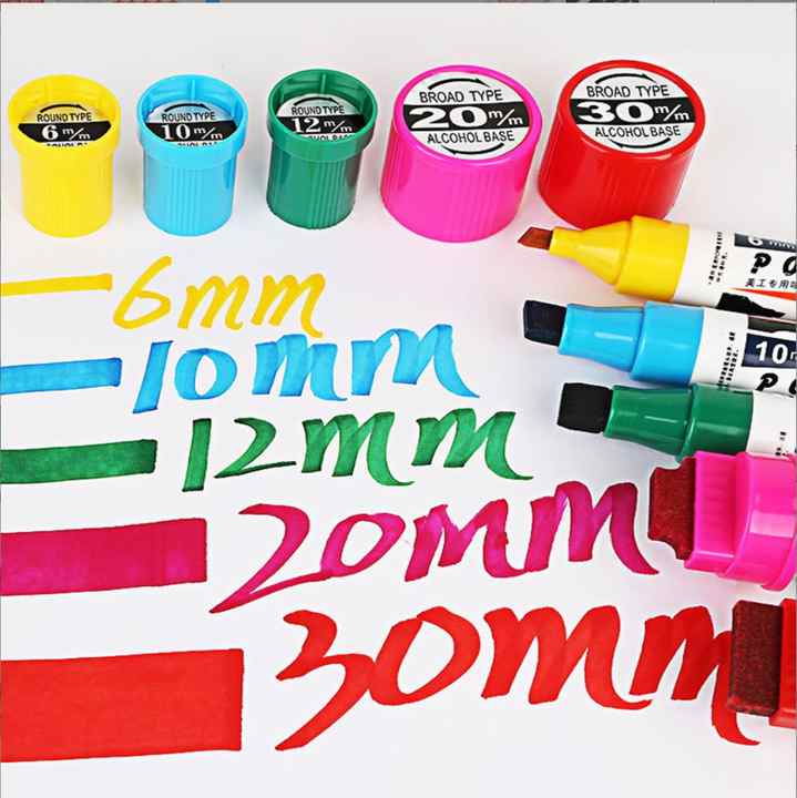 30mm Flat Tip Jumbo Refillable POP Marker - Permanent Paint