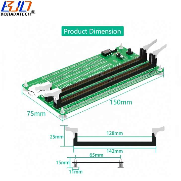Desktop DDR4 Memory Test Card with LED Indicator & Long Latch