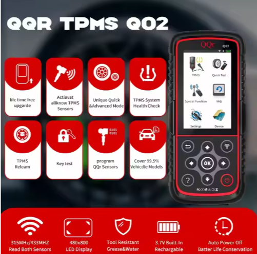 Universal TPMS Scan Tool with 5V Sensor Activator & Programmer Battery ...