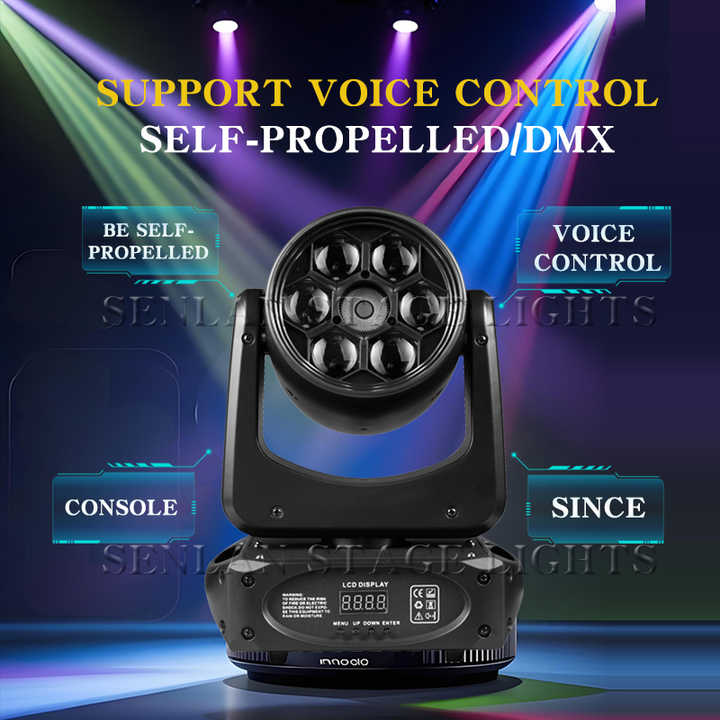 Zoom LED Moving Head Stage Light for Weddings Parties Club Events Six ...