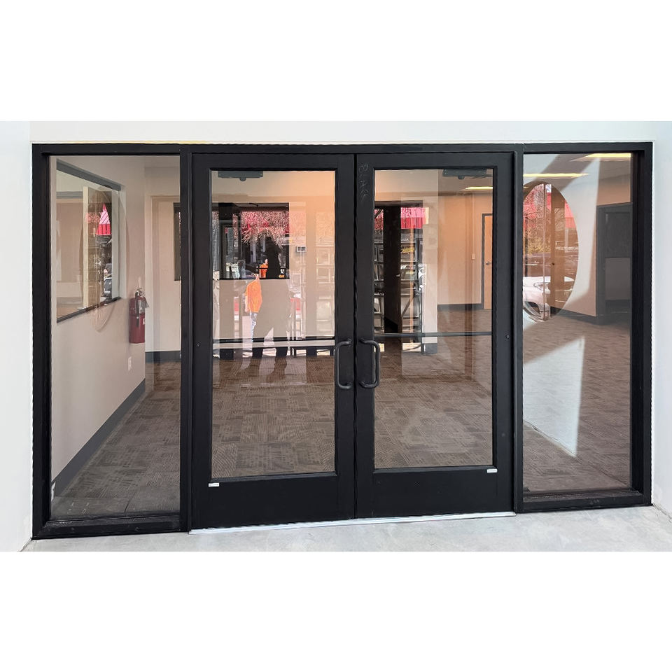 Durable Security Pivot Storefront Doors Finished Aluminum Shop Main ...
