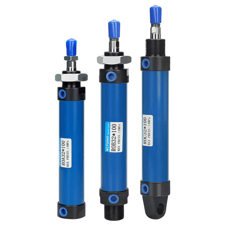 ROB ROA ROC Series Mini Hydraulic Lift Cylinder round Type Telescopic ...