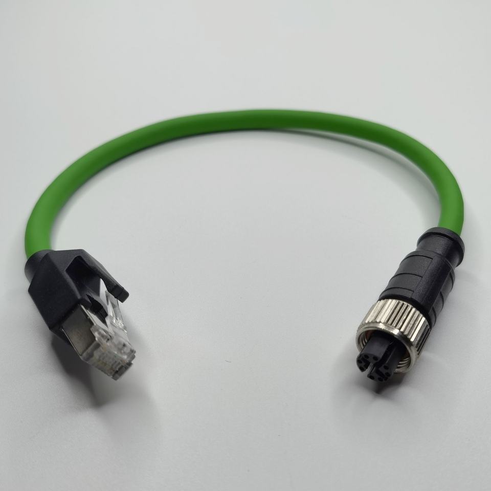 CAT6 IP67 M12 Connector 8-Pin X-Code RJ45 Plug Industrial Profinet ...