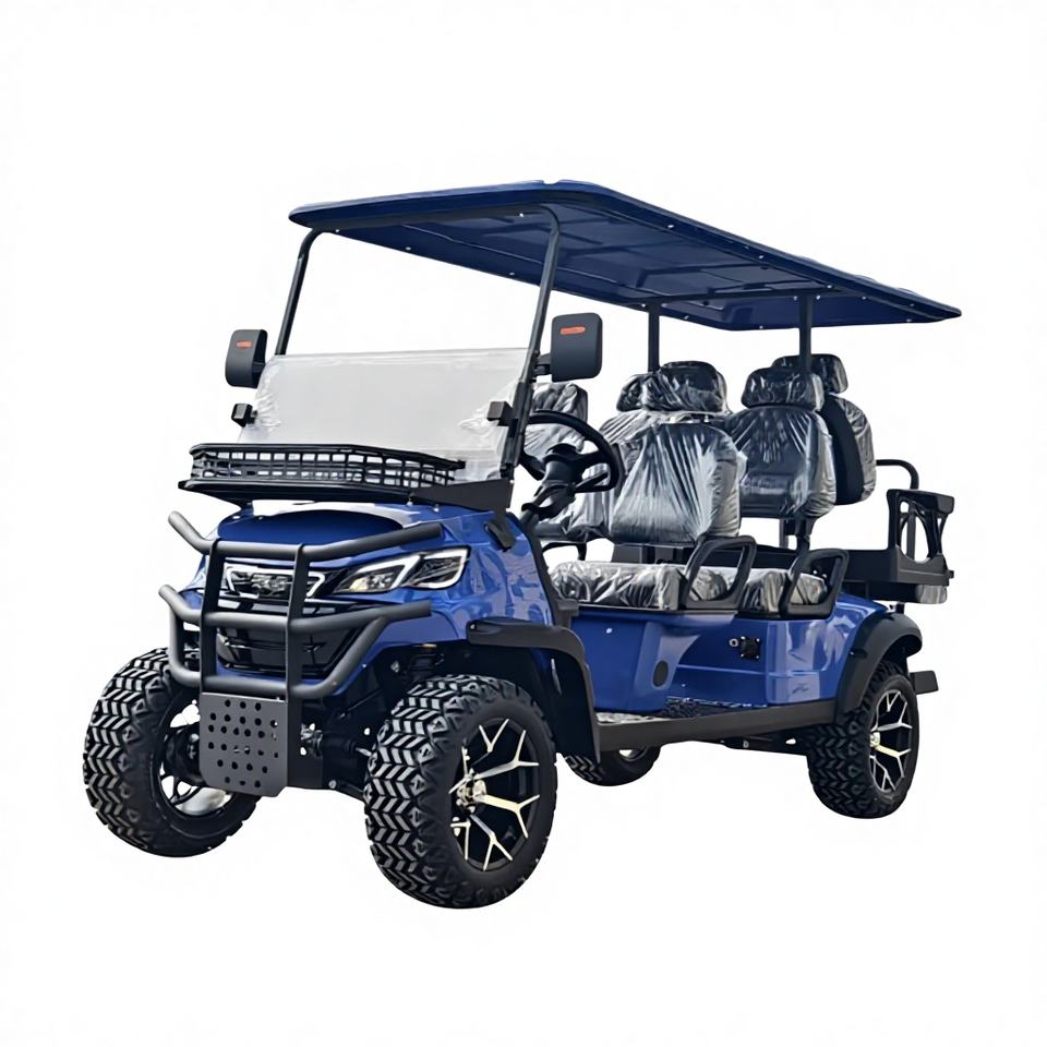 6 Seats Electric Four-Wheel 800kg Load Capacity Golf Course Scenic Area ...