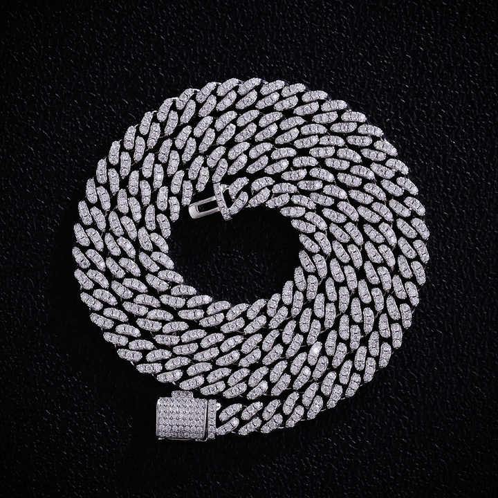 Cuban Necklace Mossinate Diamond Cuban Chain Iced Out Chain Stylish Men ...