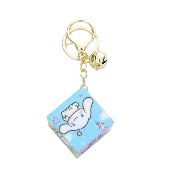 Cartoon Plastic Metal Key Ring Keychain Bell Cube Keychain| Alibaba.com