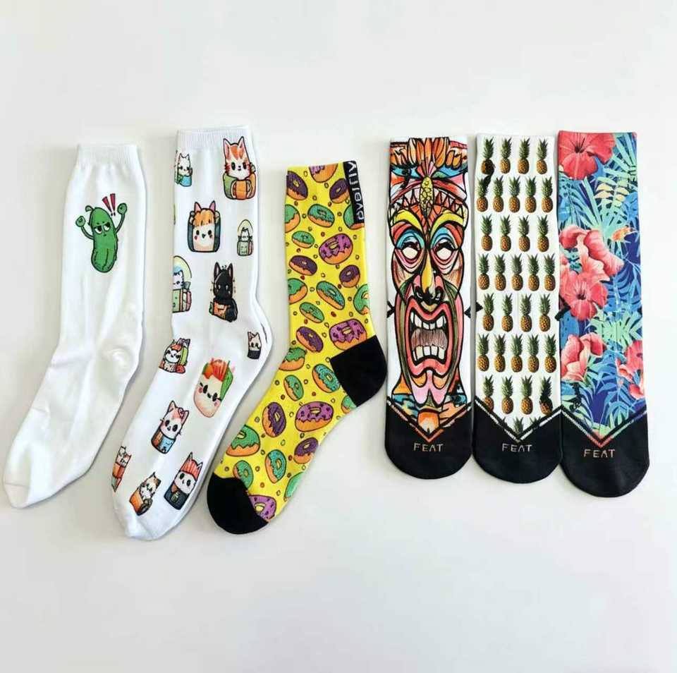 360 Digital Print Custom Logo Sublimation Disposable Autumn Ankle Crew ...